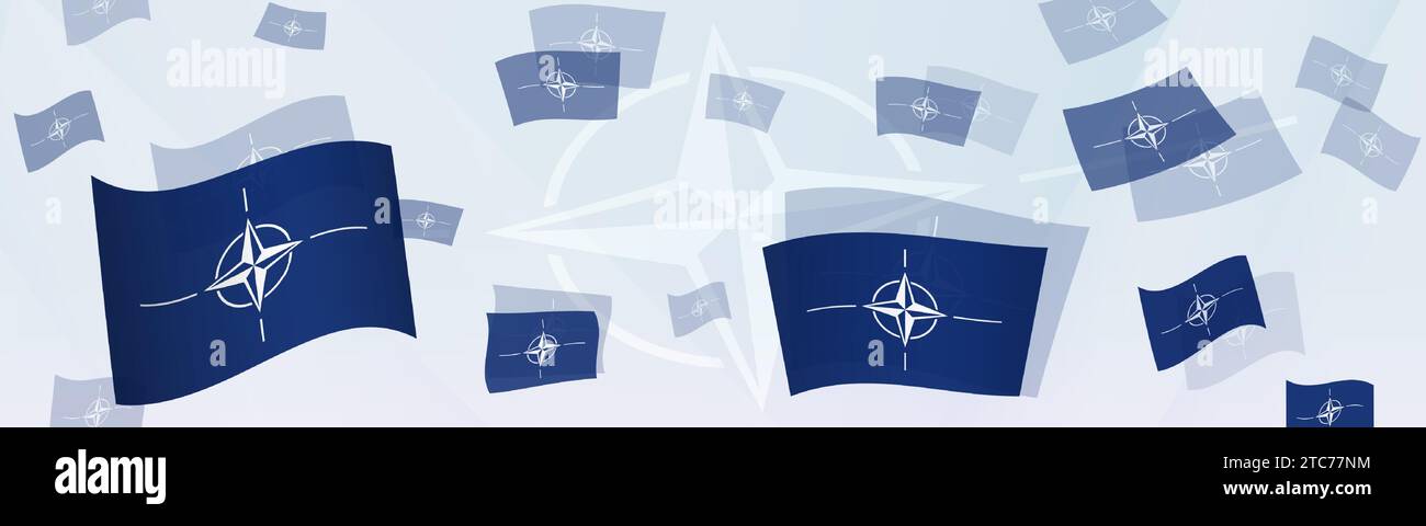 Nato flag-themed abstract design on a banner. Abstract background ...