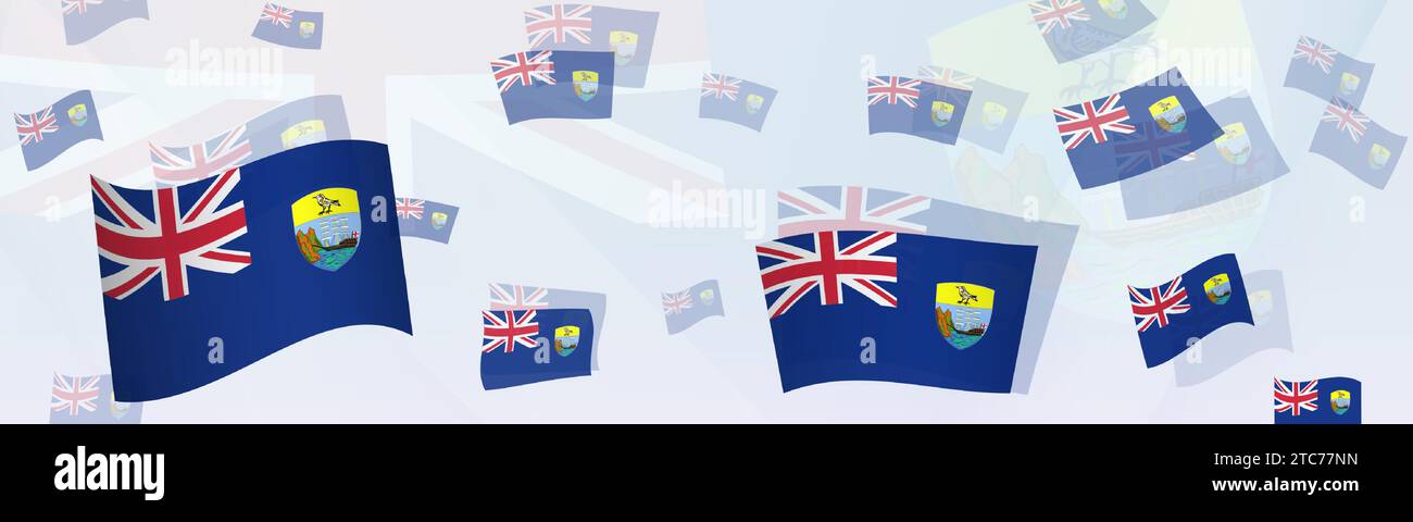 Saint Helena flag-themed abstract design on a banner. Abstract ...