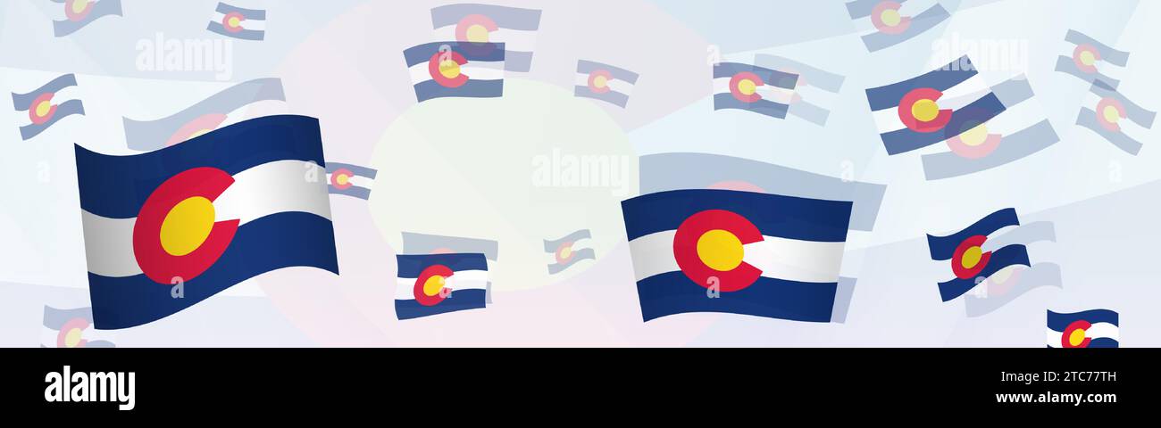 Colorado flag-themed abstract design on a banner. Abstract background ...
