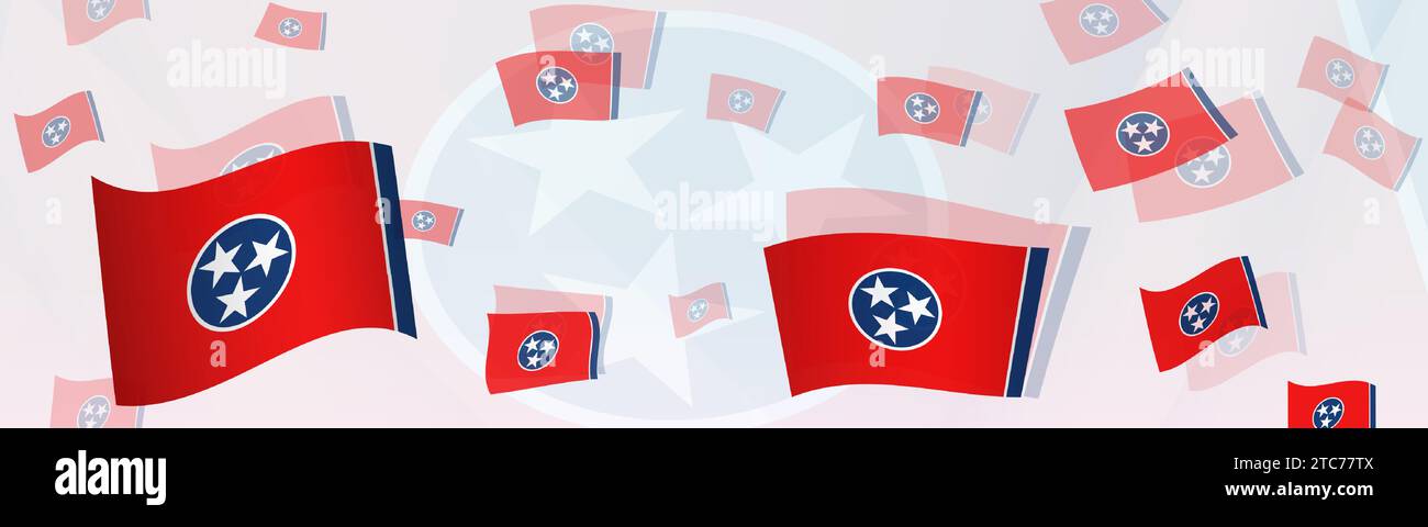 Tennessee flag-themed abstract design on a banner. Abstract background ...