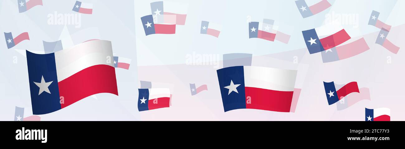 Texas flag-themed abstract design on a banner. Abstract background ...