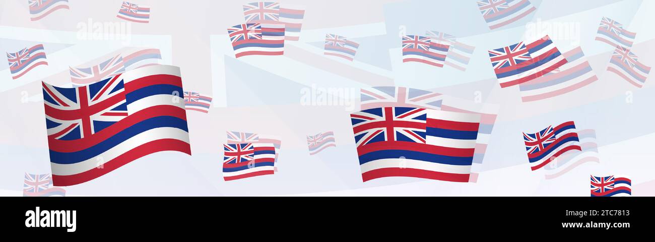 Hawaii flag-themed abstract design on a banner. Abstract background ...