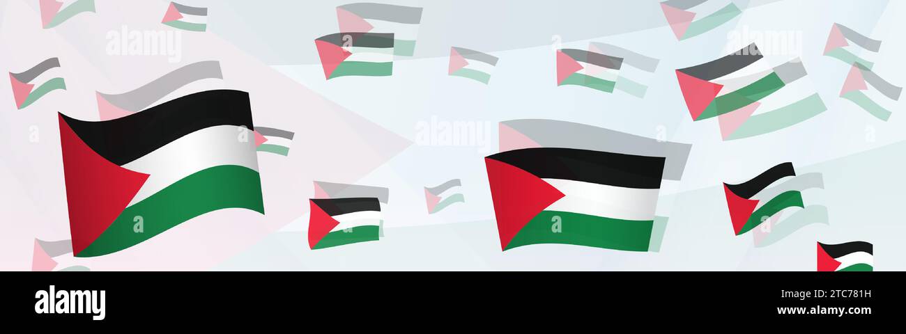 Palestine flag-themed abstract design on a banner. Abstract background ...