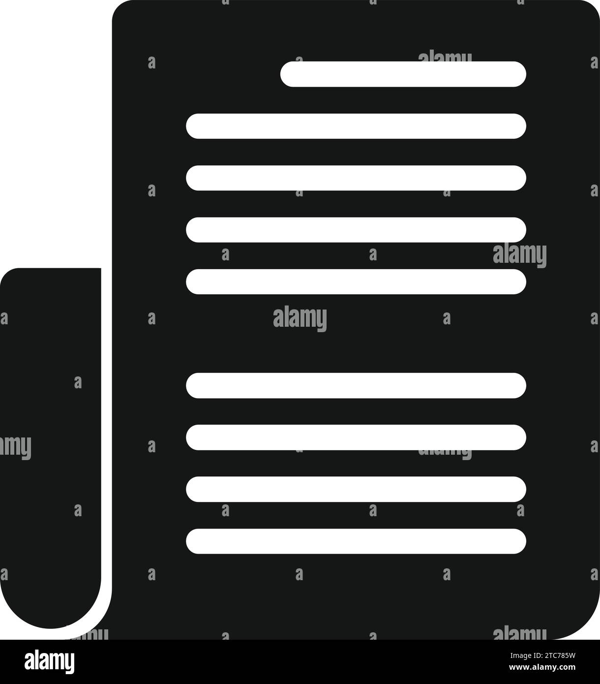 Record keeping paper icon simple vector. Billing check. Tally plan ...