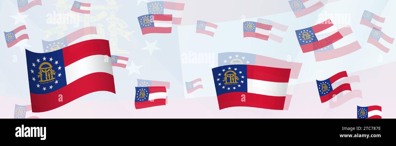 Georgia flag-themed abstract design on a banner. Abstract background ...