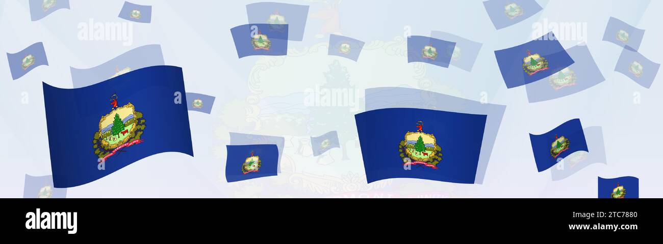 Vermont flag-themed abstract design on a banner. Abstract background ...