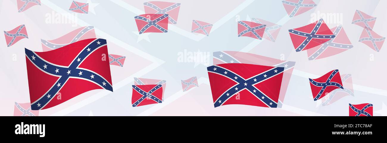 Confederate flag-themed abstract design on a banner. Abstract ...