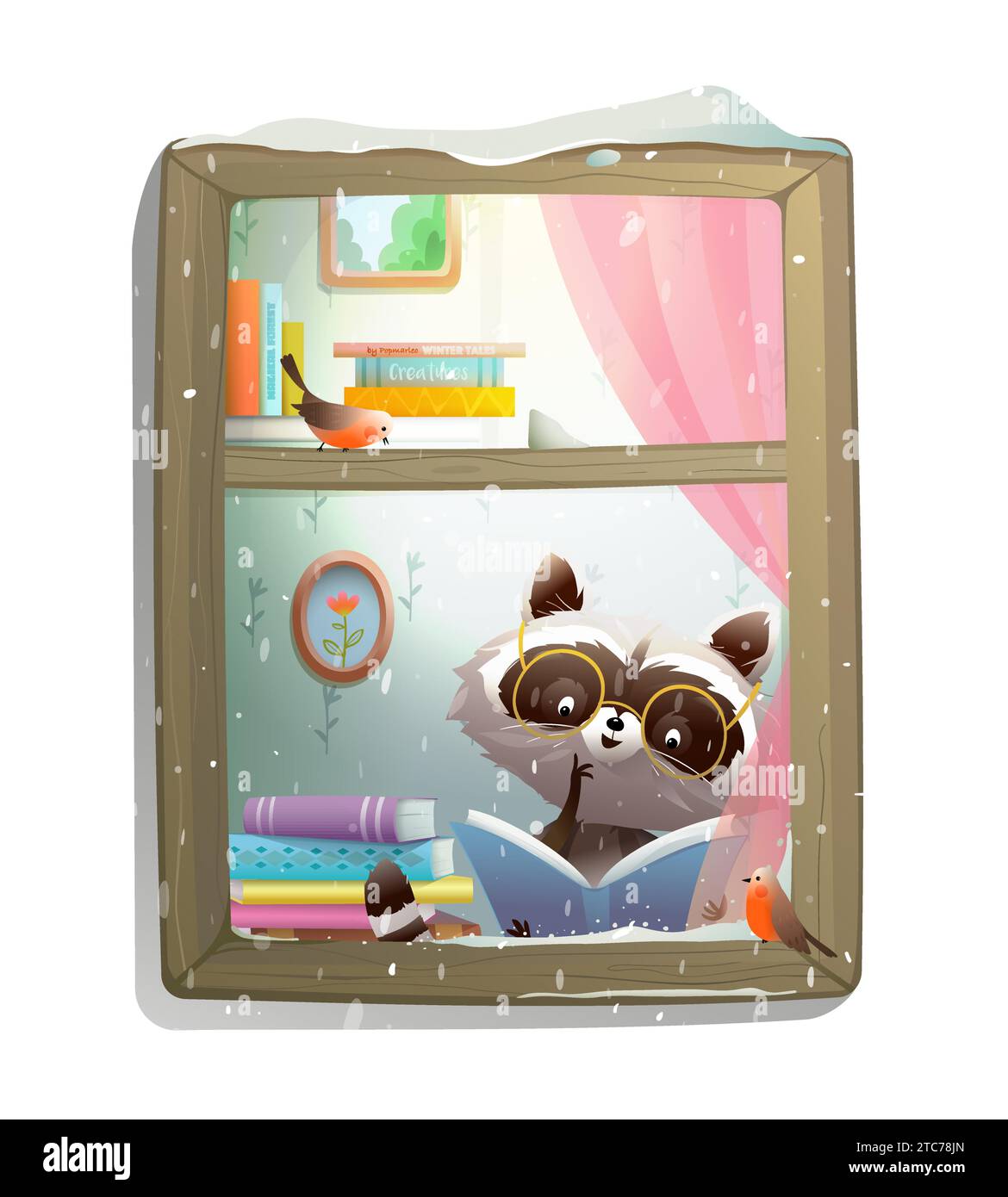 Children alone window Cut Out Stock Images & Pictures - Alamy