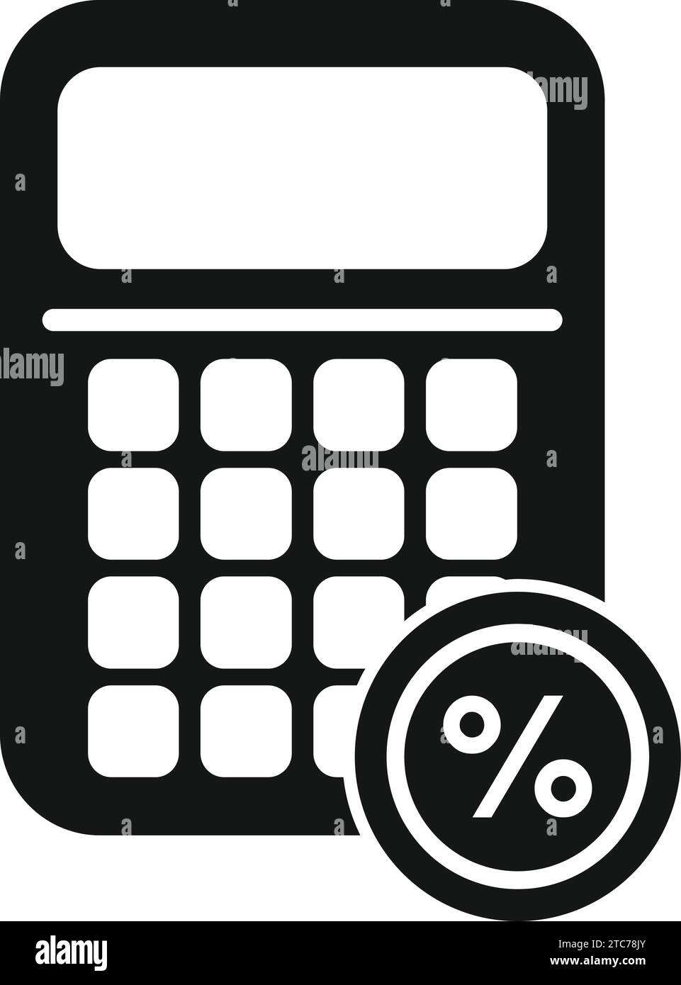 Percent calculator icon simple vector. Record keeping document. Online ...