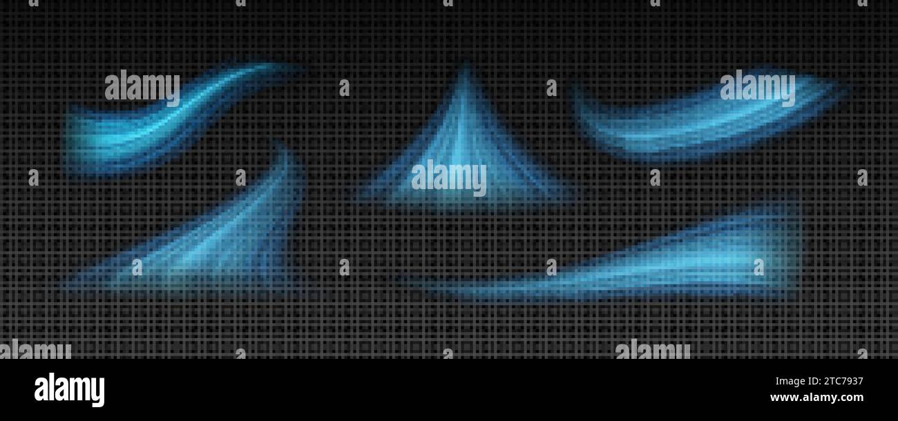 Cold wind air light effect. Fresh cool blue wave vector. Clean ...