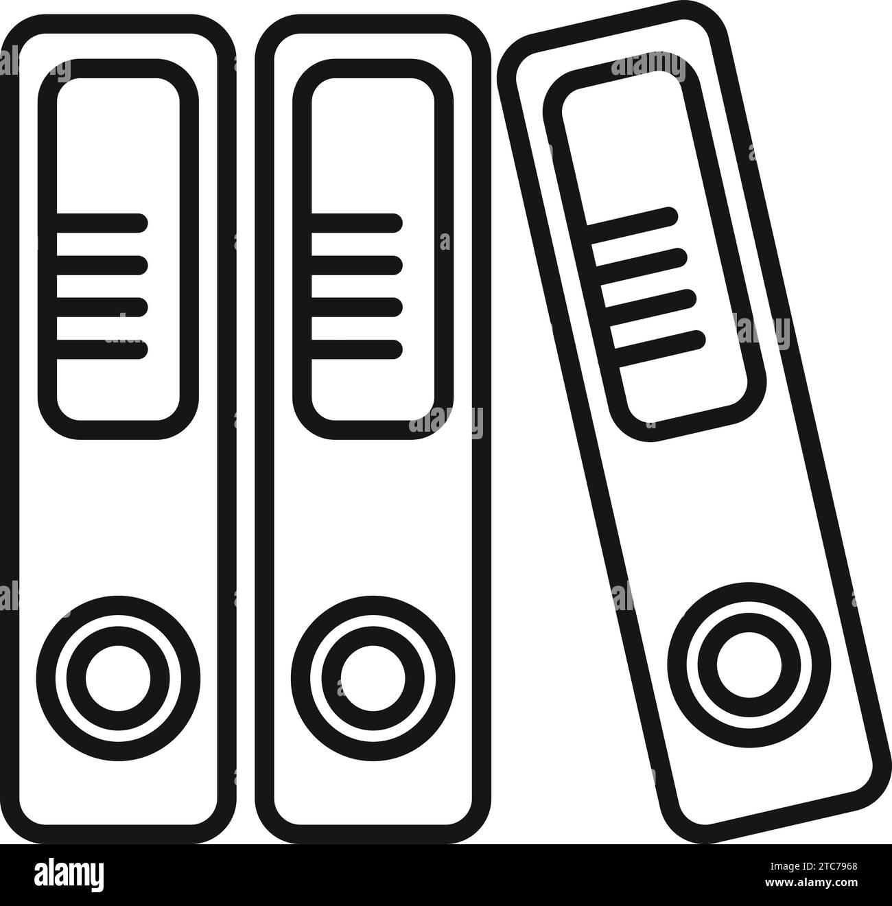 Folder stack icon outline vector. Balance folder. Remote screen access ...