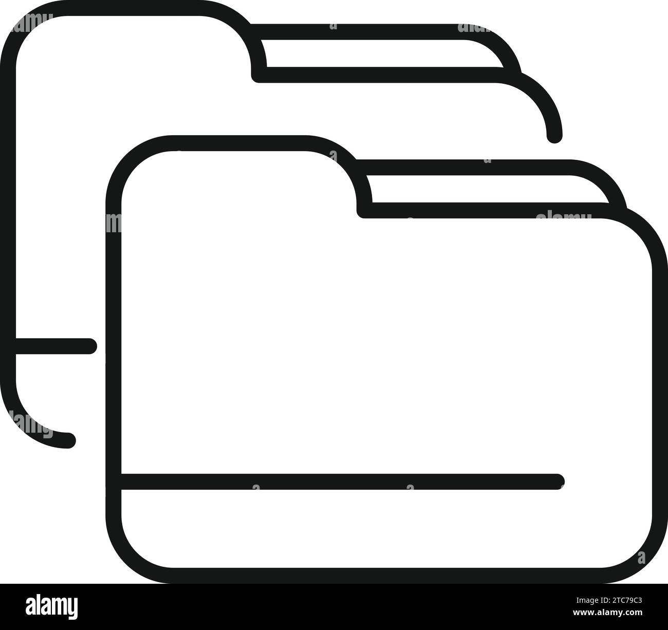 Folder map system icon outline vector. Screen plan. Document desk Stock ...