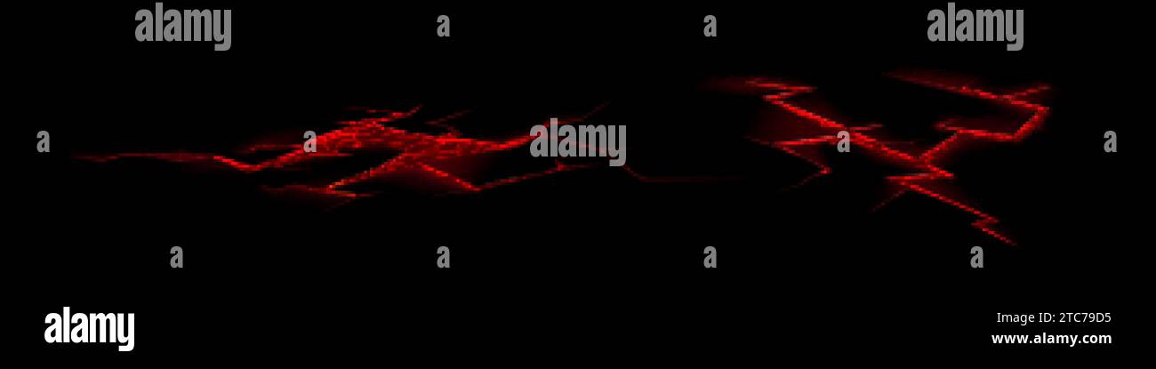 Lava rock ground crack with volcano magma vector texture. Hell hole for ...