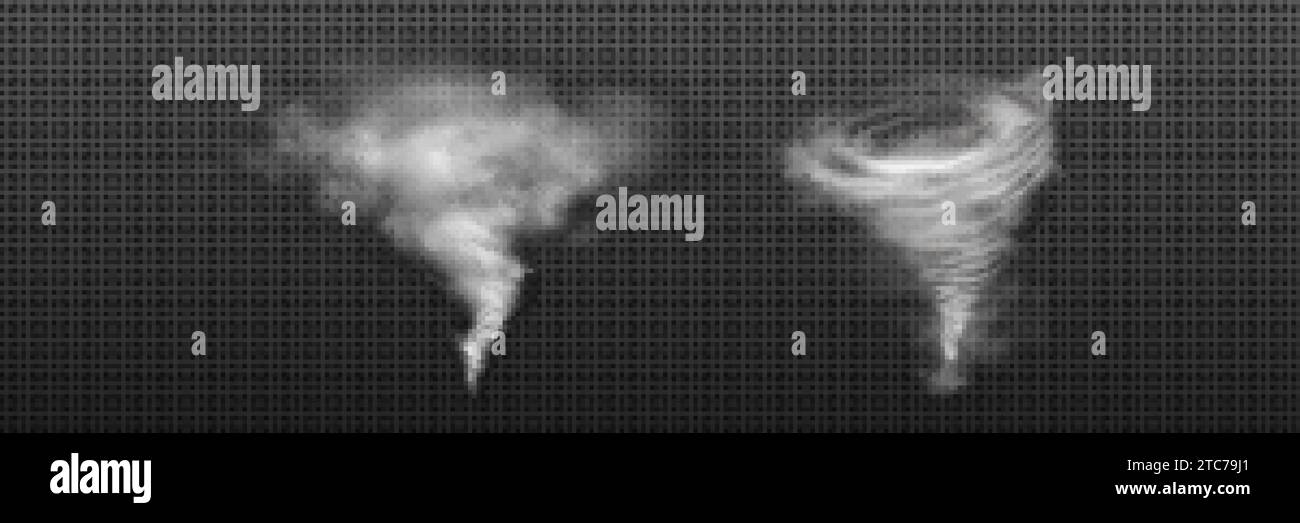 3d tornado wind and hurricane twister storm vector. Whirlwind swirl ...
