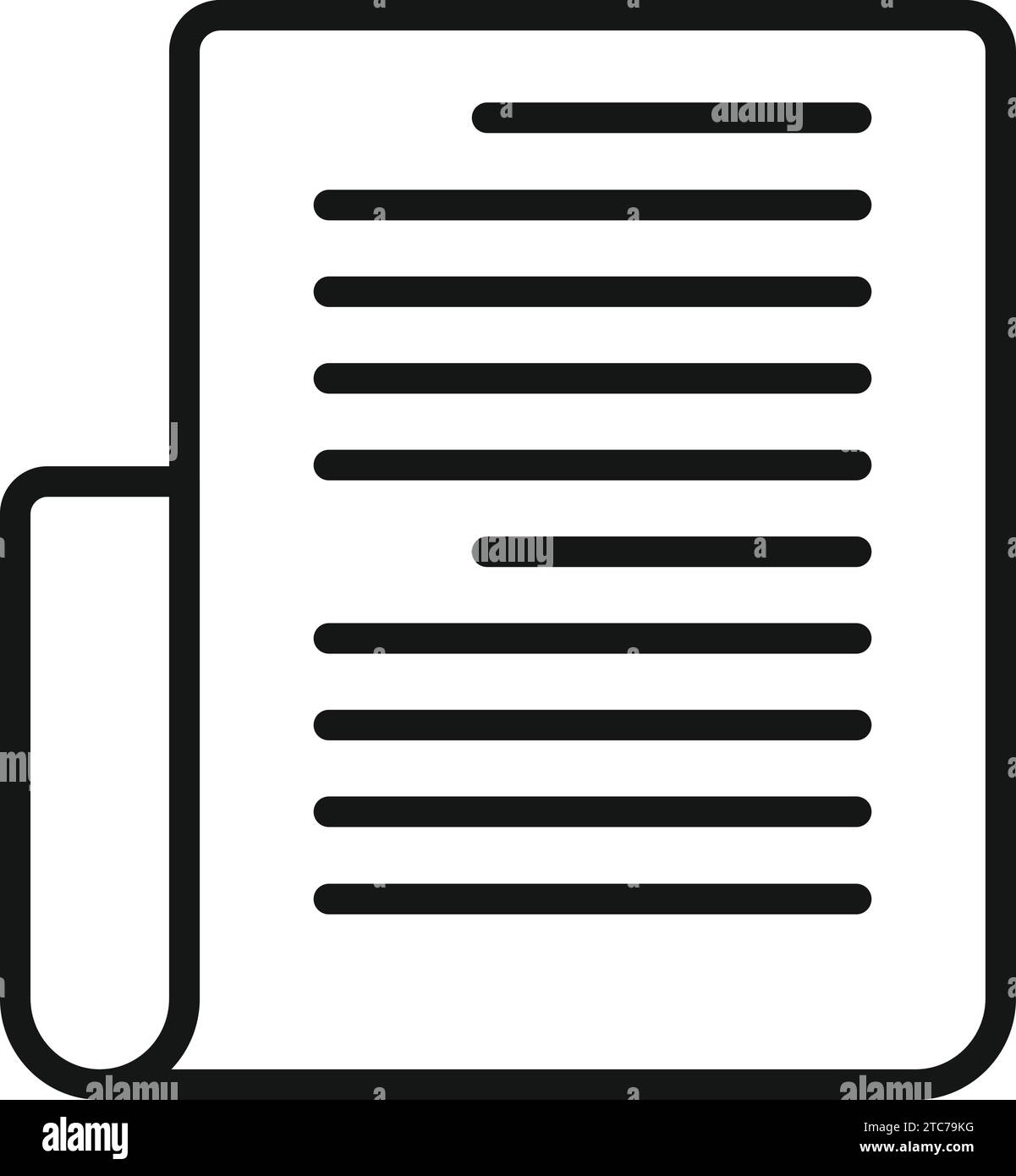 Record keeping paper icon outline vector. Billing check. Tally plan ...