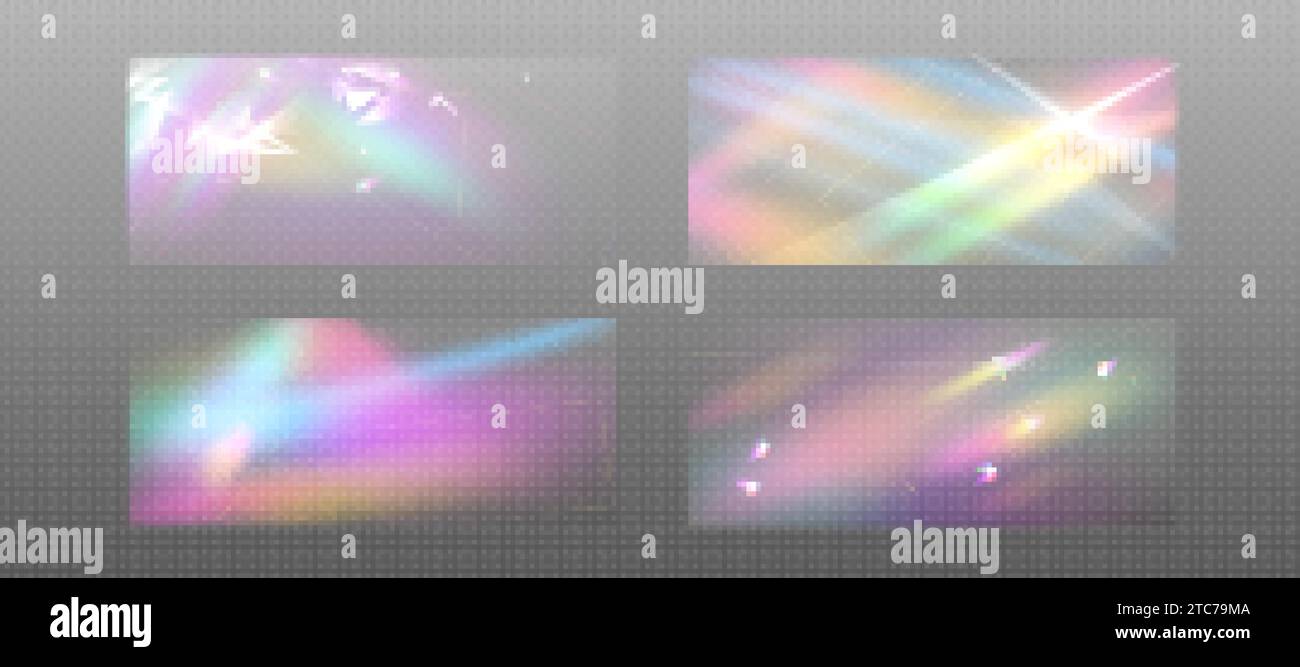 Crystal light rainbow hologram background with transparent overlay ...