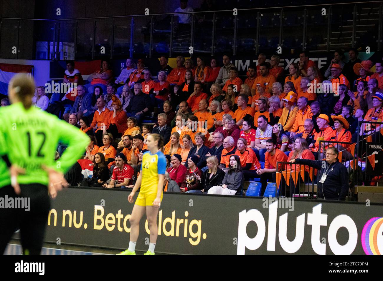 Frederikshavn, Denmark. 08th, December 2023. Dutch handball fans seen ...