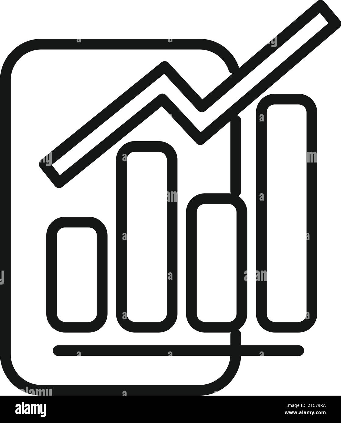 Record keeping chart icon outline vector. Screen check. Database remote ...