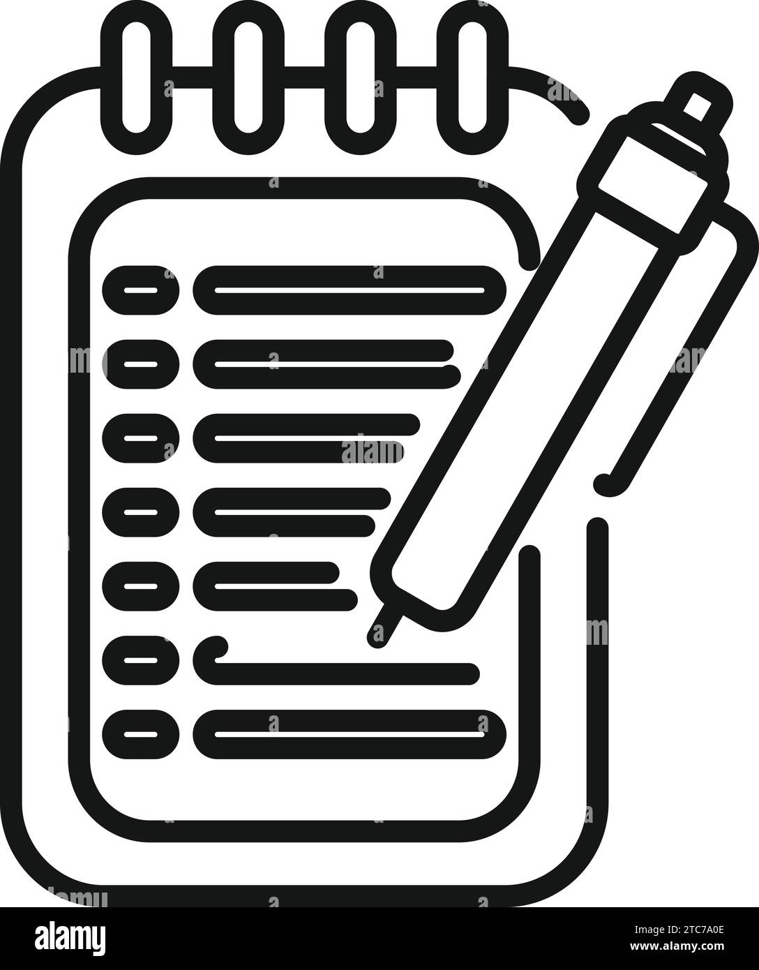 Write clipboard screen icon outline vector. Tally information. System ...