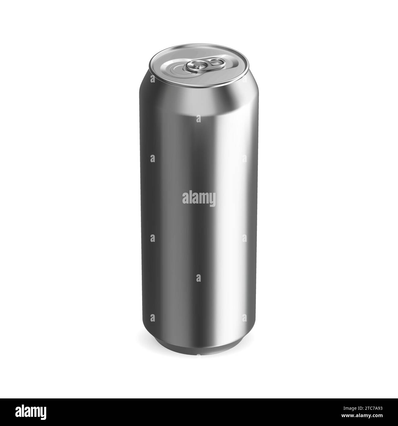 Silver aluminum tin is a realistic mockup of a cold beer can, vector ...