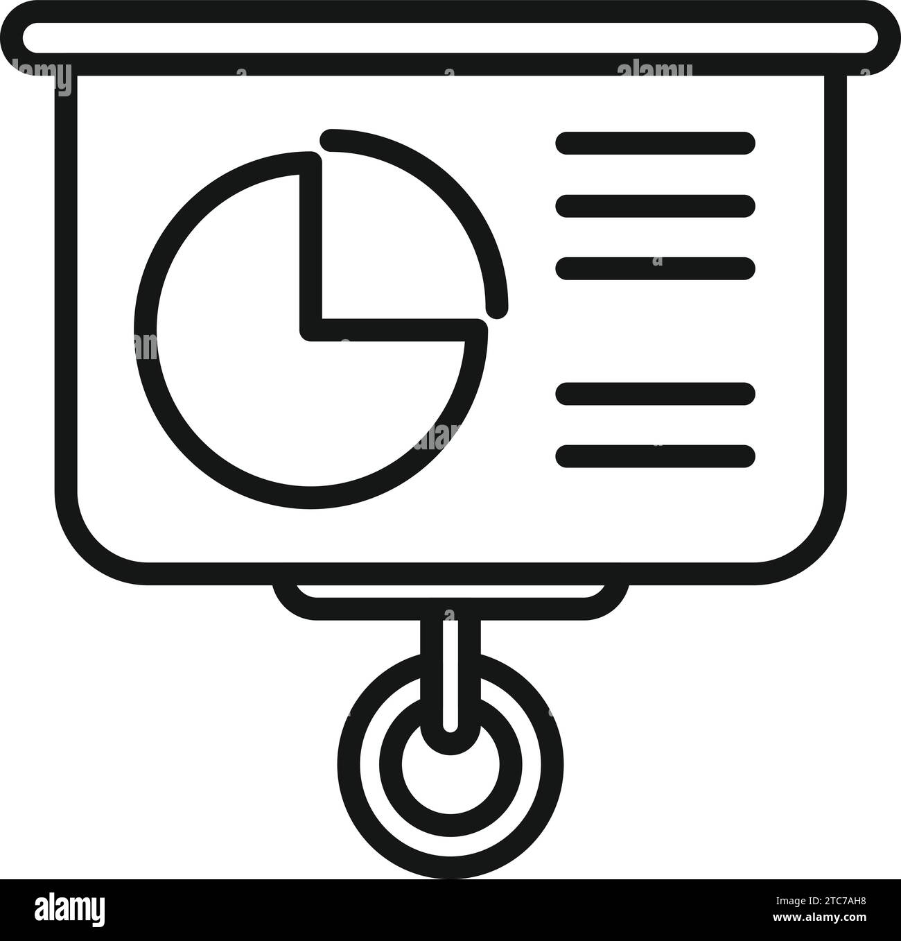 Banner presentation icon outline vector. File folder check. Account ...