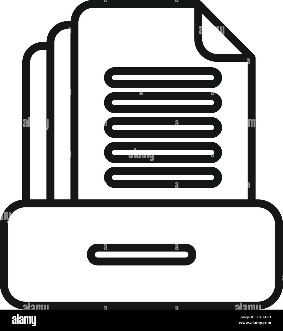 Record keeping budget icon outline vector. Documentation file. Remote ...