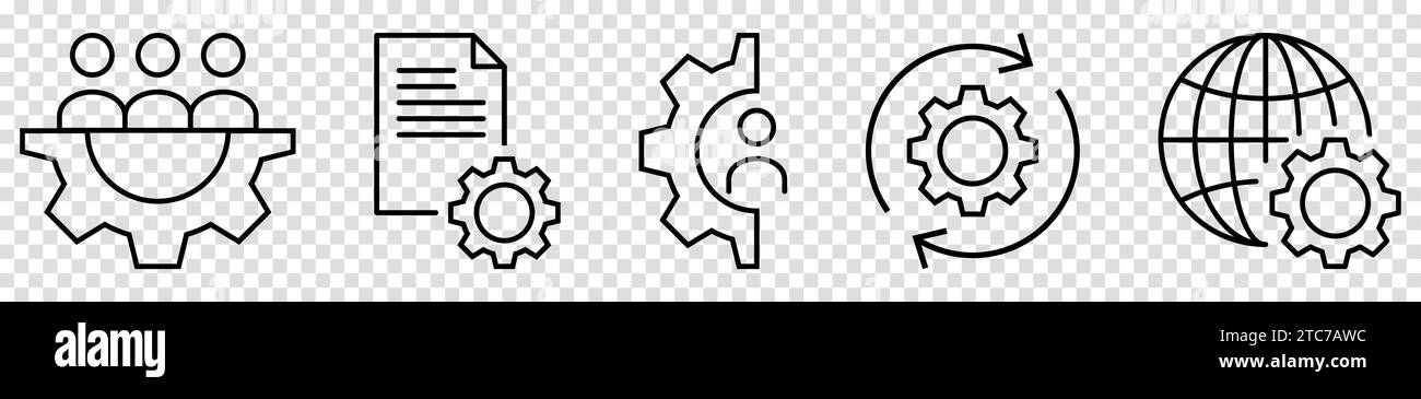 Process icons set. Design can use for web and mobile app. Vector ...