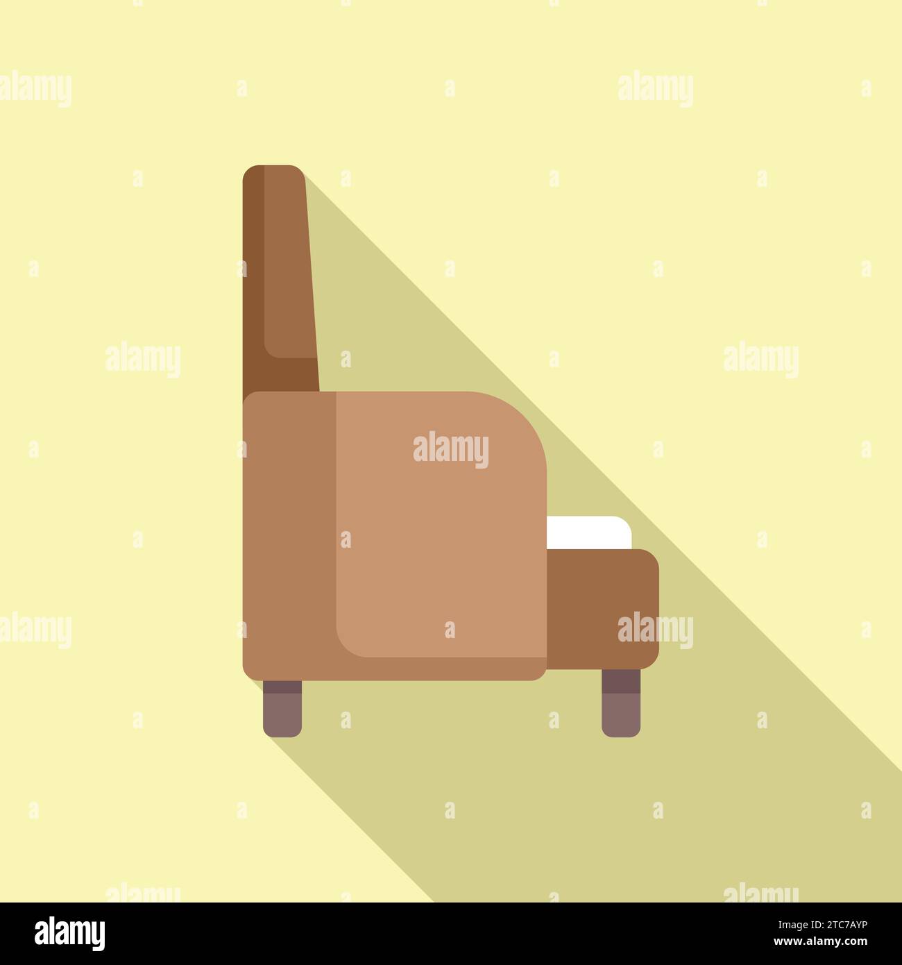 Outdoor yard armchair icon flat vector. Activity view. Seating dining ...