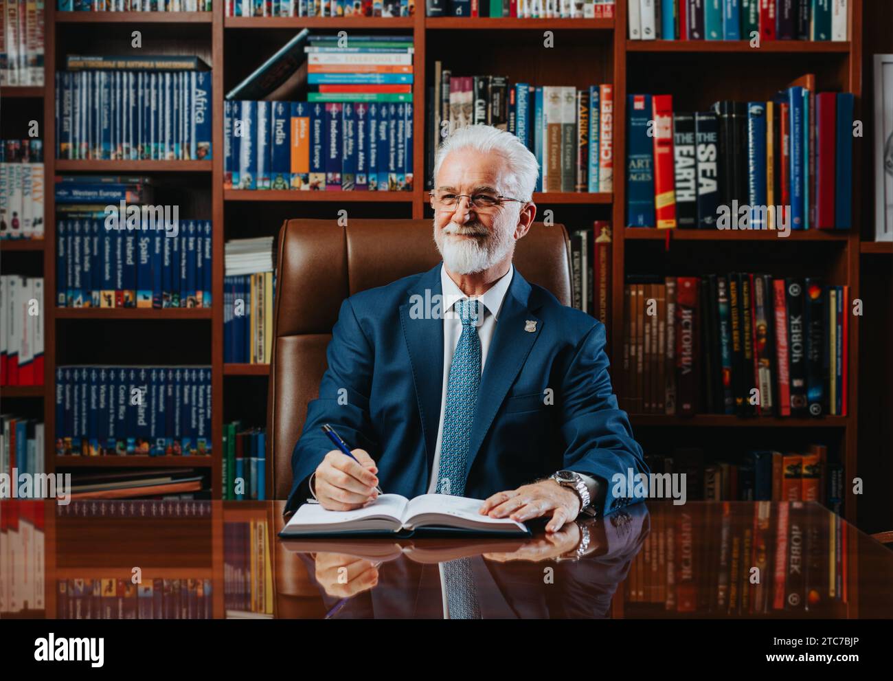 Confident successful university rector hi-res stock photography and ...
