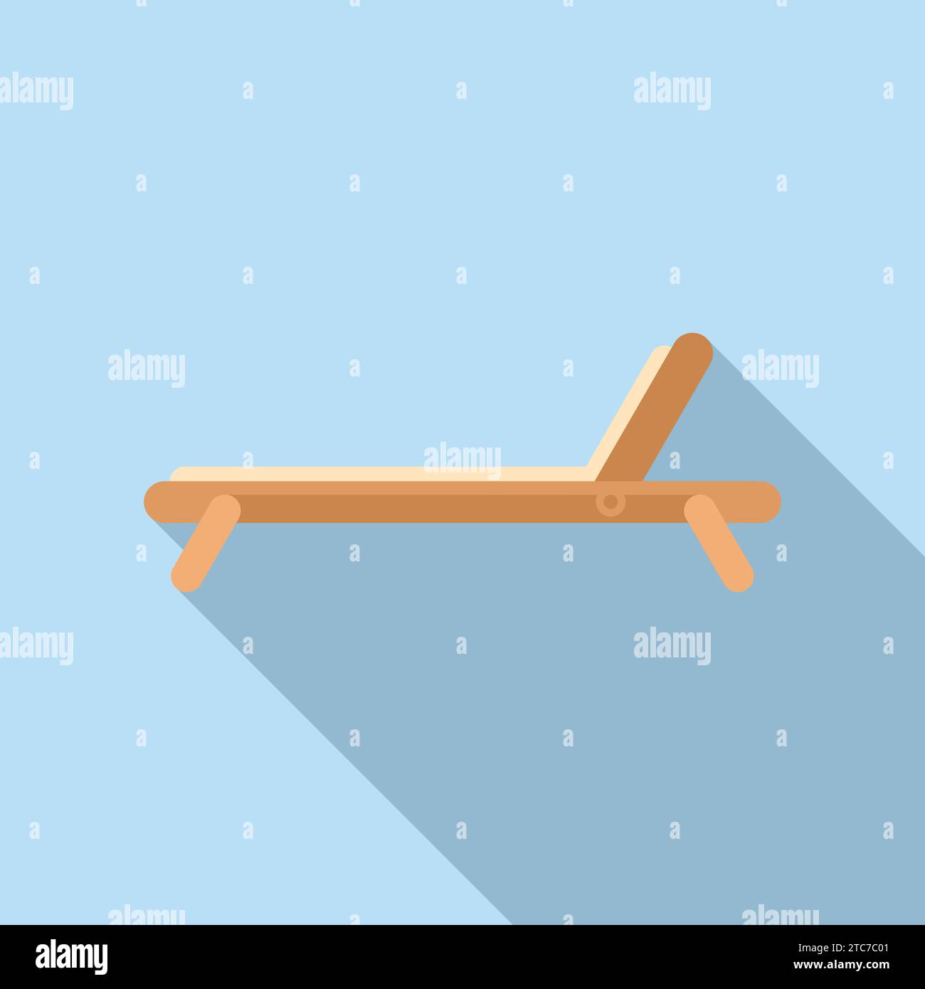 Wooden deck icon flat vector. Home interior furniture. Park architect ...