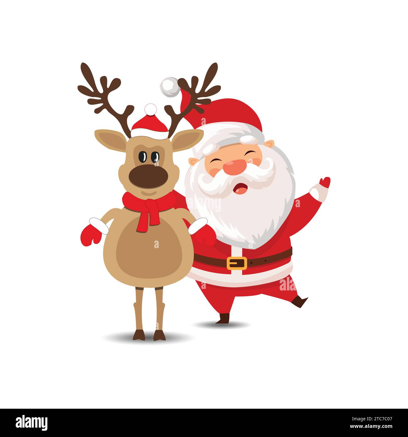 Vector cute santa claus peeping hi-res stock photography and images - Alamy