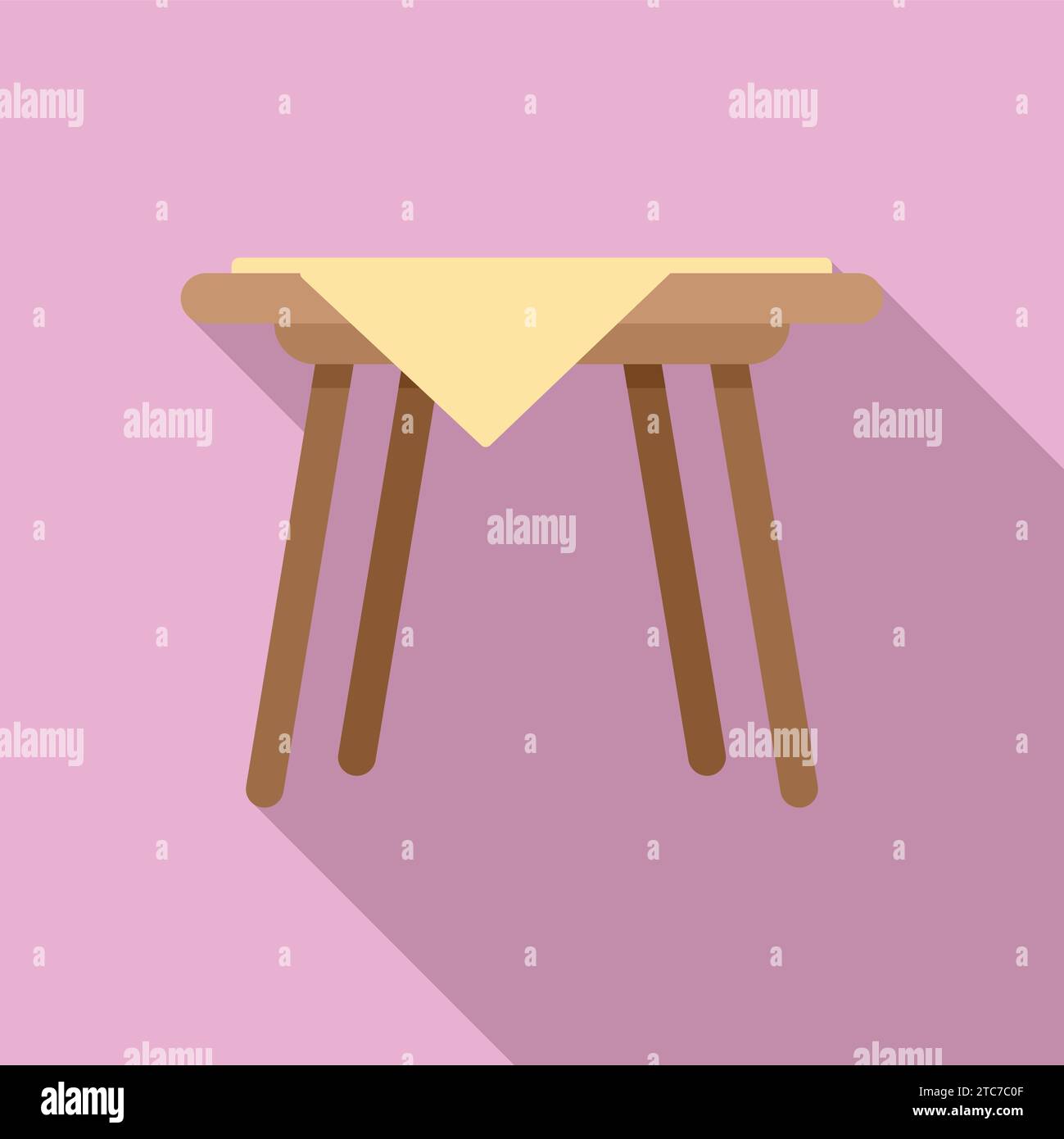 Picnic table icon flat vector. View top home. Chair deck metal Stock Vector Image & Art - Alamy