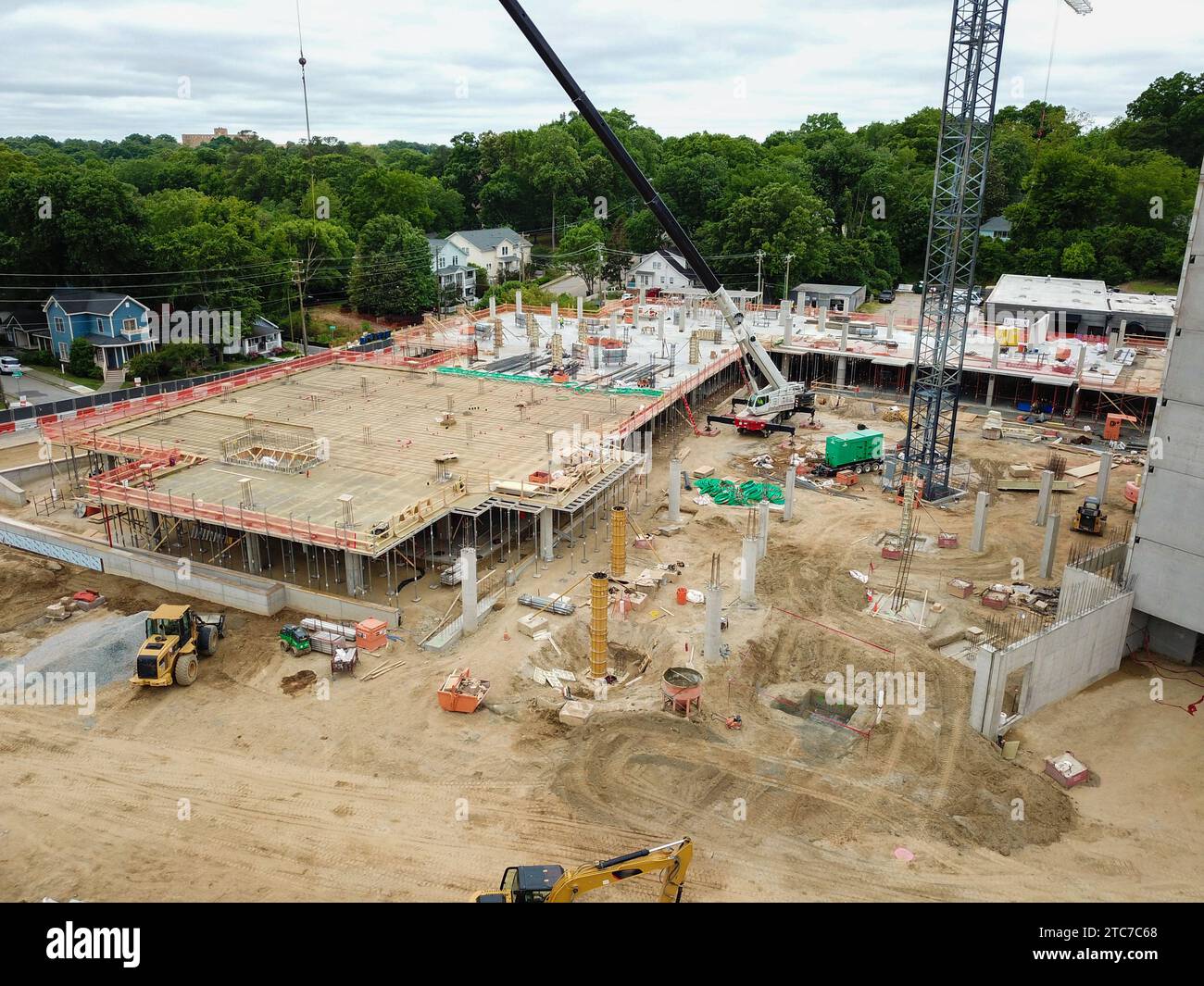 Stock Drone Images of Highrise Construction in Raleigh North Carolina ...