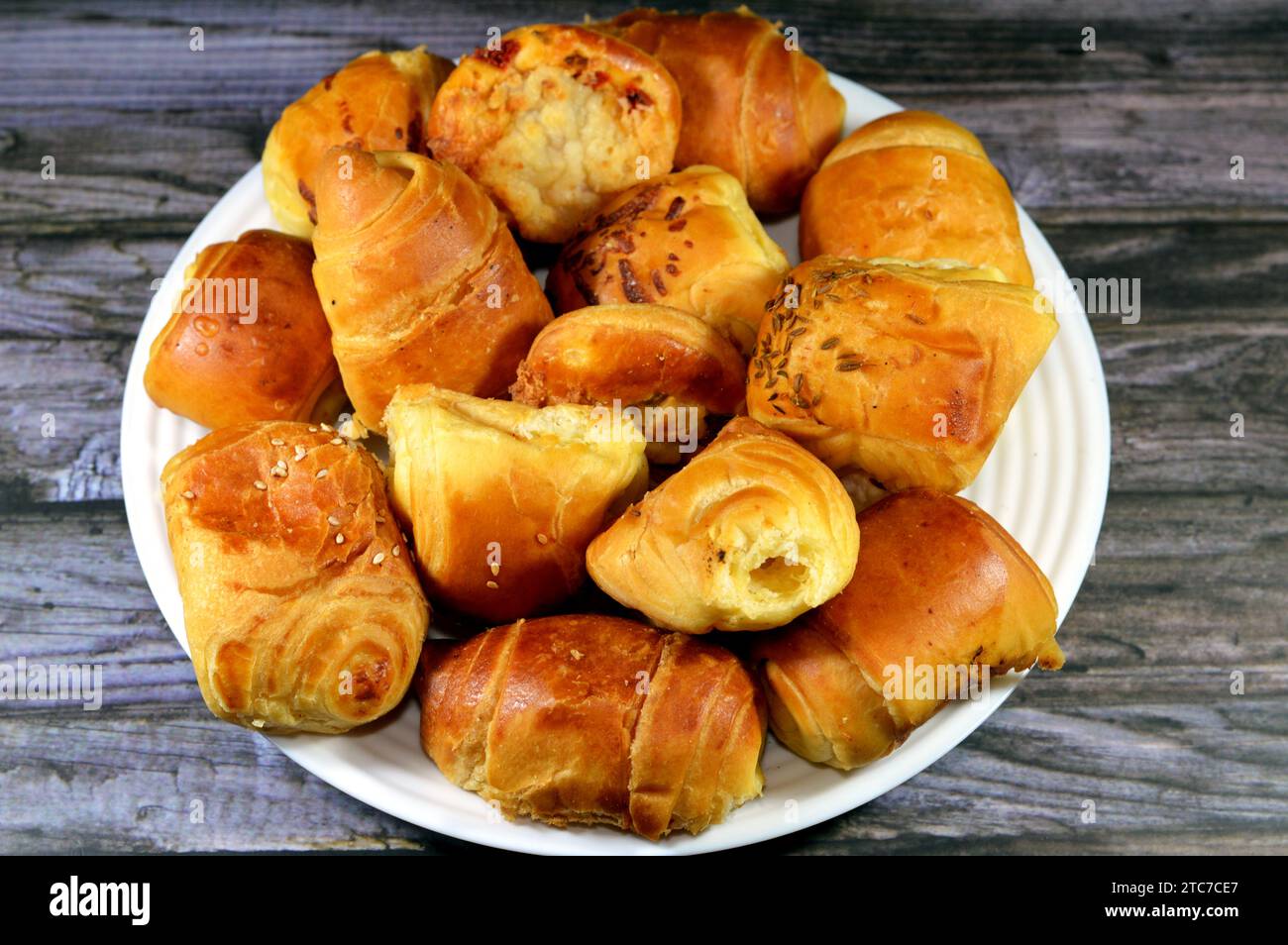 Assorted mini Pâté with different fillings and toppings, cheese ...