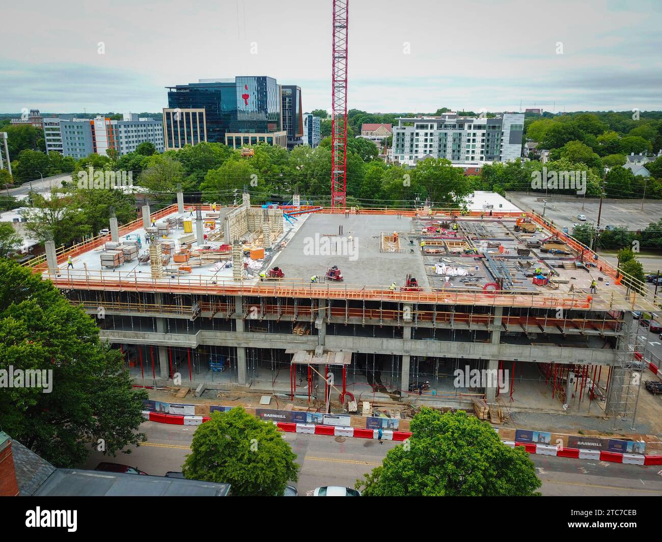 Stock Drone Images of Highrise Construction in Raleigh North Carolina ...
