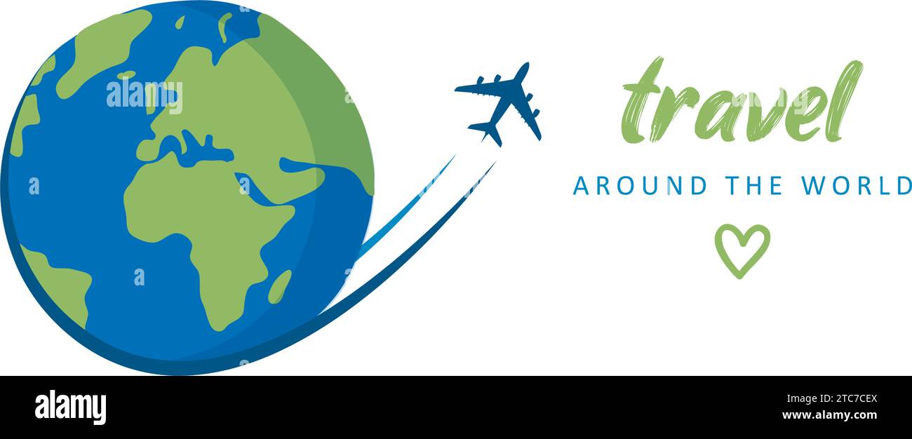 Round the world flight map hi-res stock photography and images - Alamy