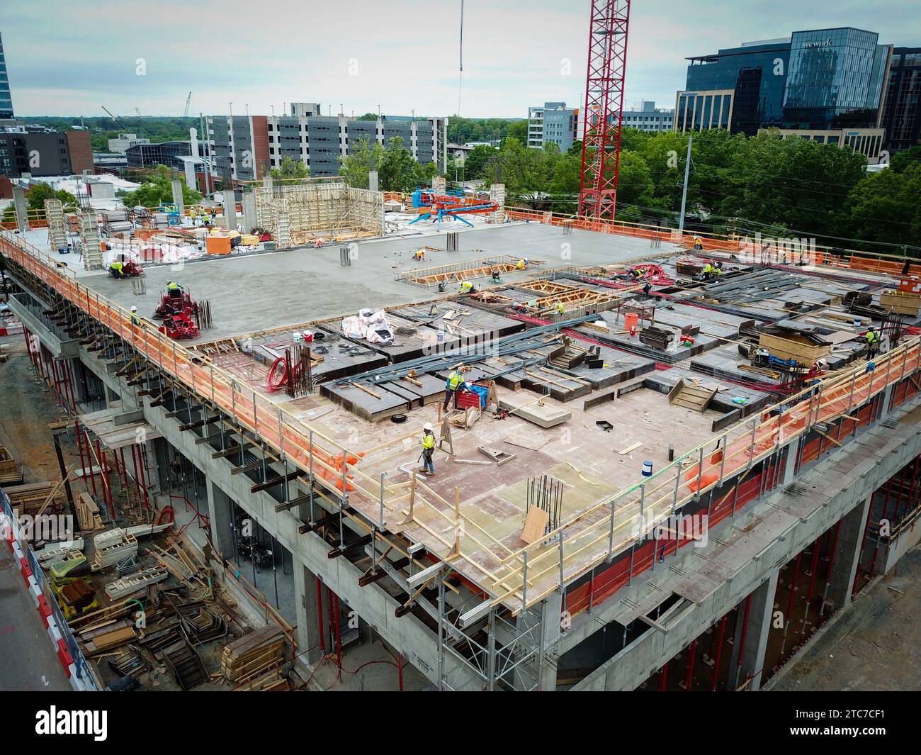 Stock Drone Images of Highrise Construction in Raleigh North Carolina ...