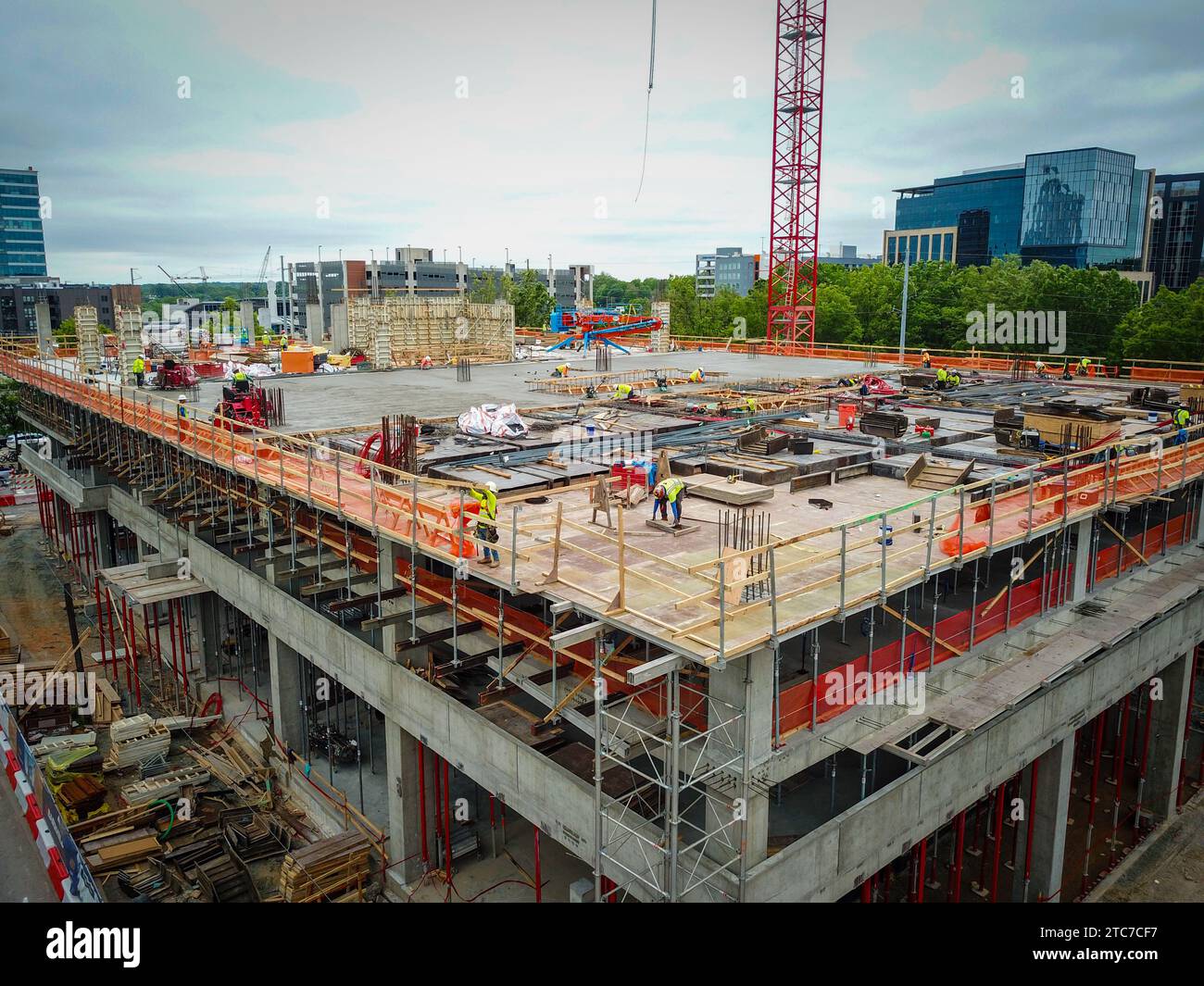 Stock Drone Images of Highrise Construction in Raleigh North Carolina ...
