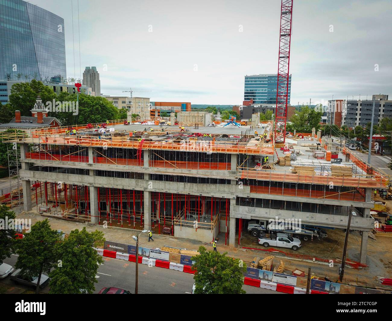 Stock Drone Images of Highrise Construction in Raleigh North Carolina ...