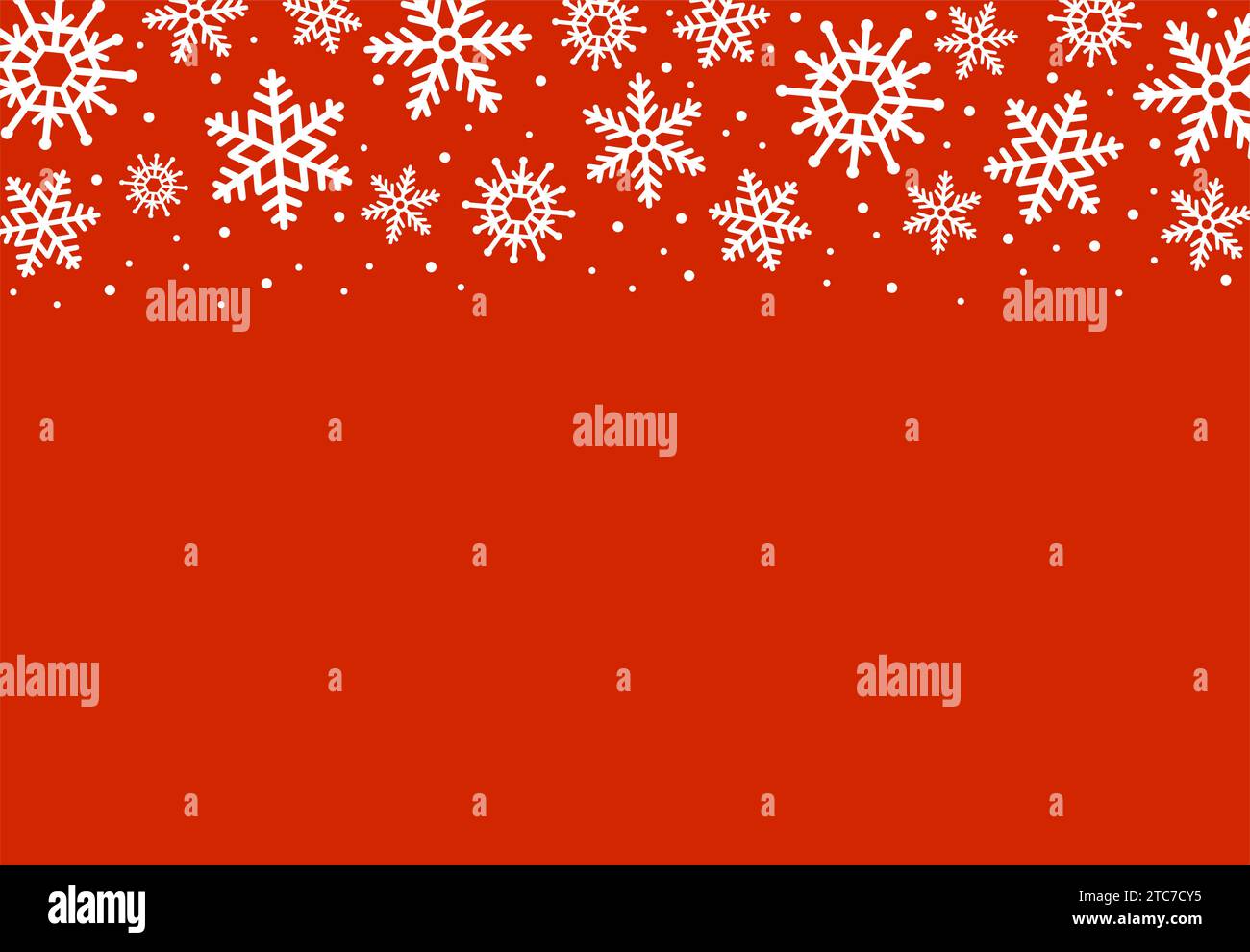 Christmas red background with snowflakes. Holiday card or greeting card ...
