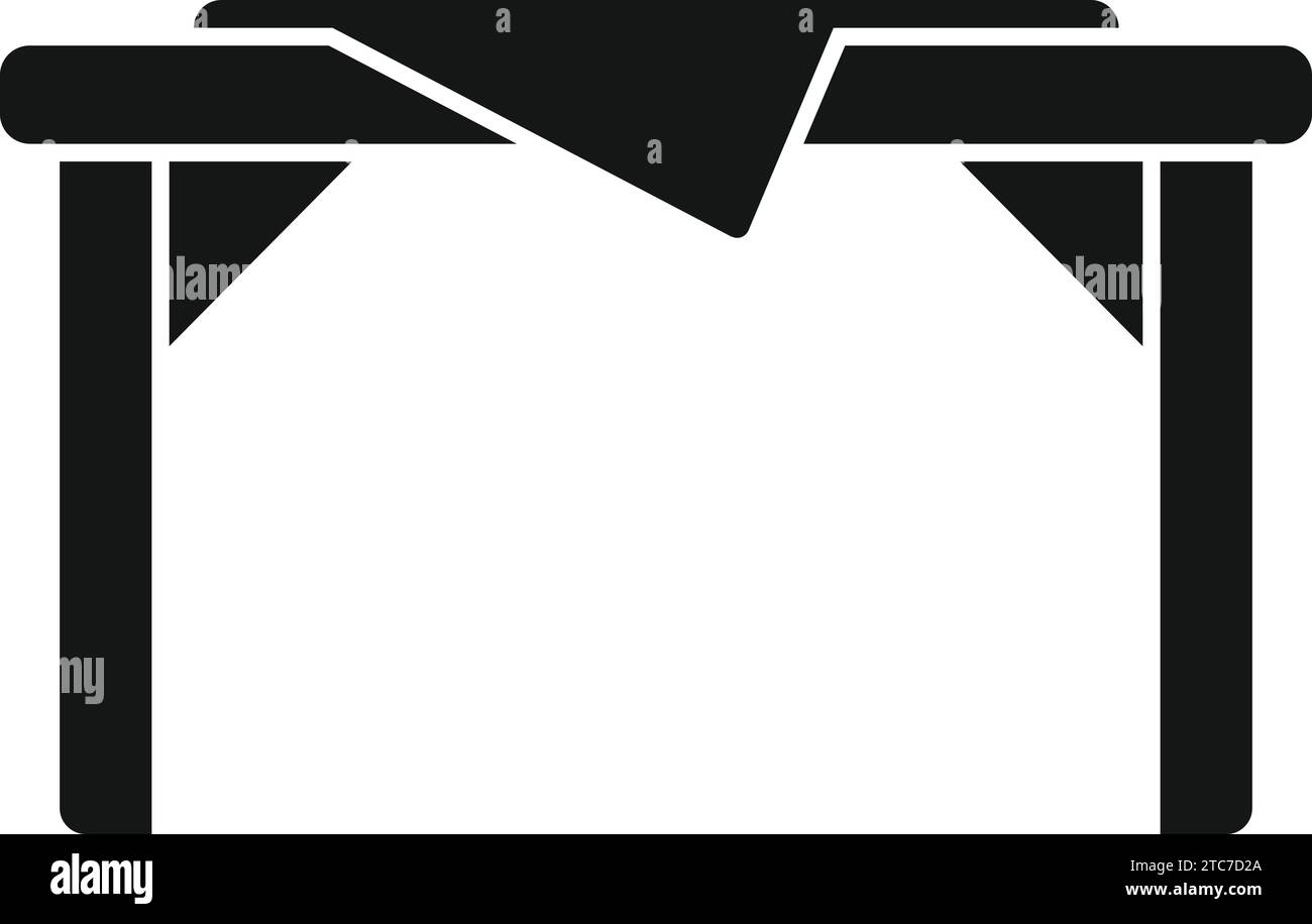 Wooden table icon simple vector. Park wood plan. Outdoor furniture ...