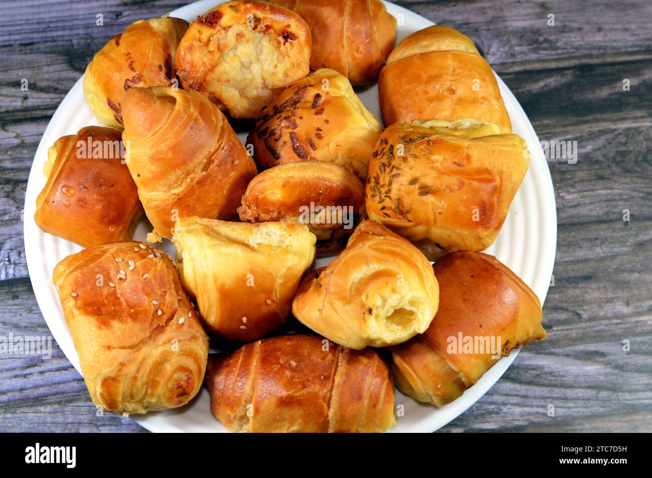 Assorted mini Pâté with different fillings and toppings, cheese ...
