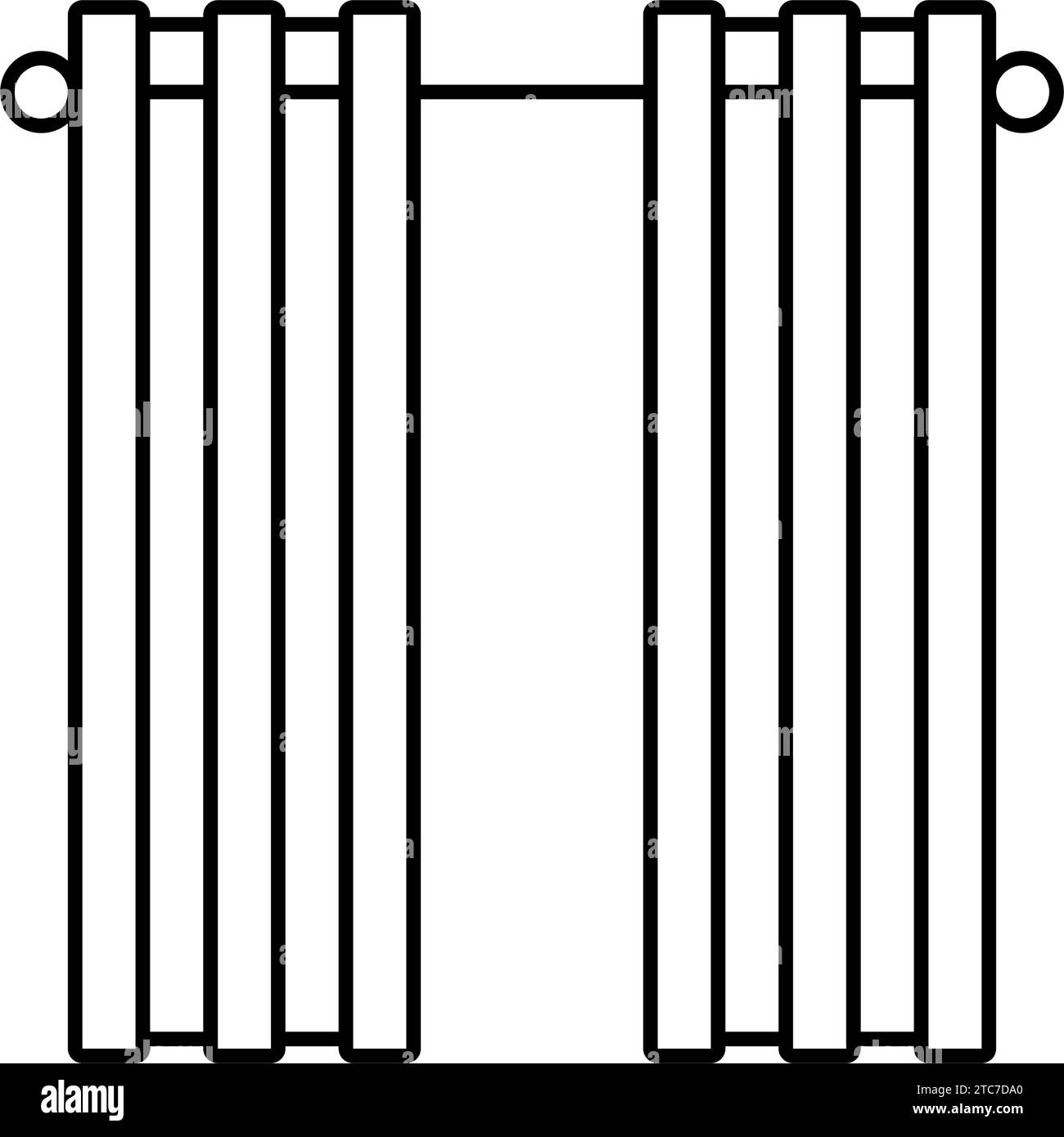 curtain living room line icon vector illustration Stock Vector Image ...