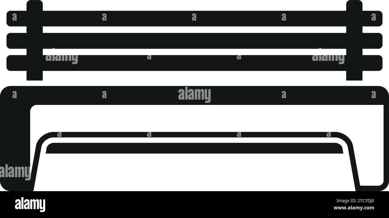 Park plan furniture icon simple vector. Home patio. Wood chair deck ...