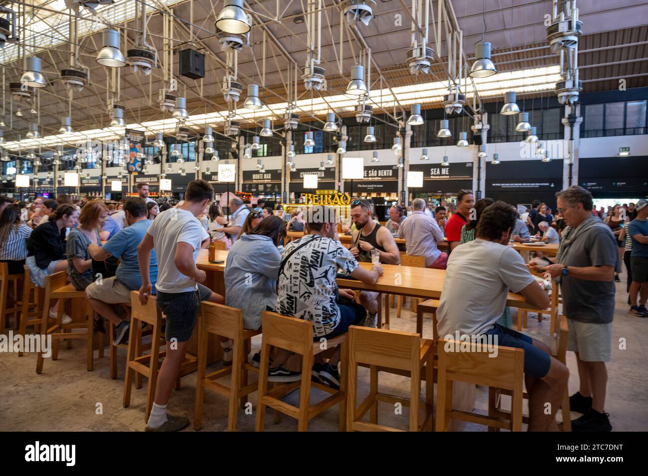 Time out market market hall food court hi-res stock photography and ...