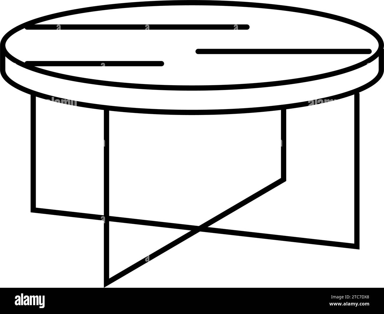 coffee table living room line icon vector illustration Stock Vector ...
