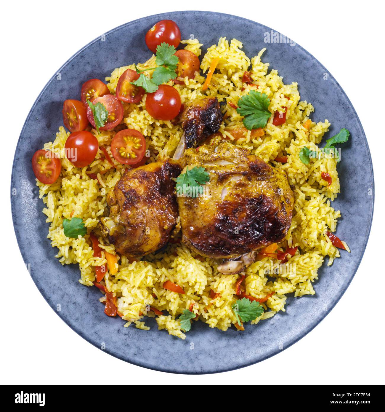 Indian food on table top view Cut Out Stock Images & Pictures - Alamy