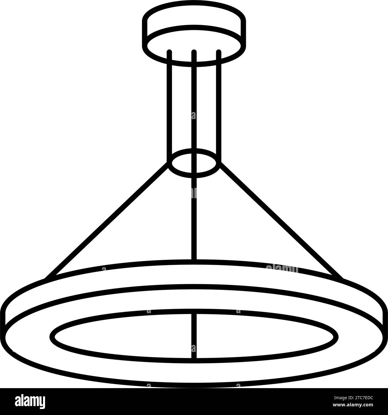 overhead lighting living room line icon vector illustration Stock ...