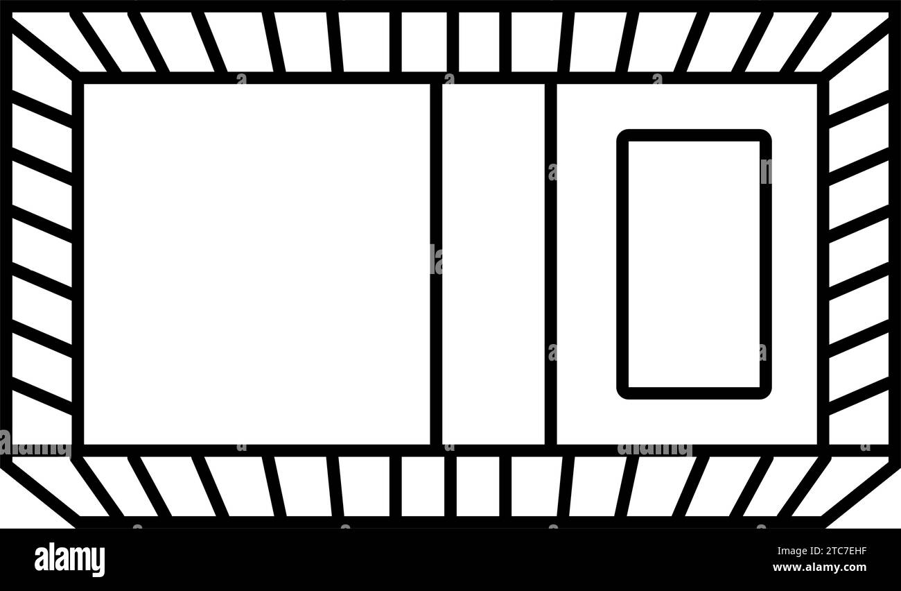 children bed top view line icon vector illustration Stock Vector Image ...