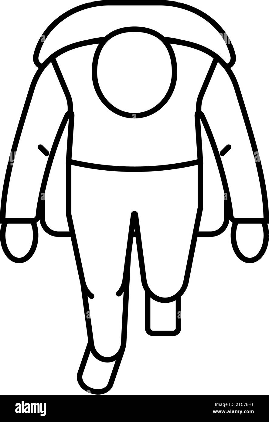 people walking top view line icon vector illustration Stock Vector ...